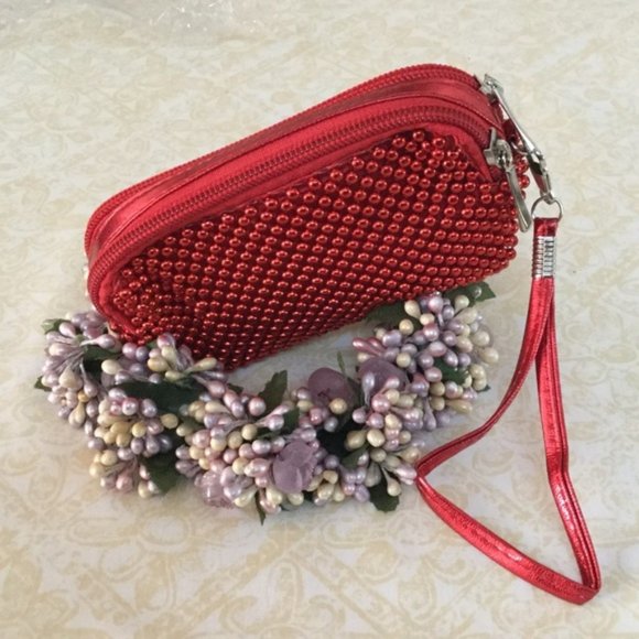 Bags | Nwot Cute Red Color Aluminum Sequin Coin Purse | Poshmark
